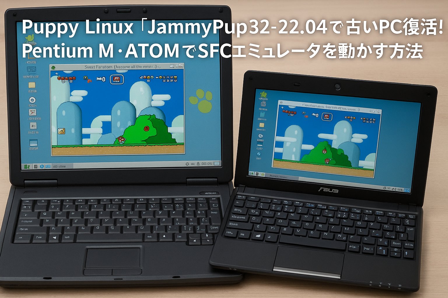 Puppy Linux「JammyPup32-22.04」で古いPC復活！Pentium M・ATOMでSFCエミュレータを動かす方法 ...